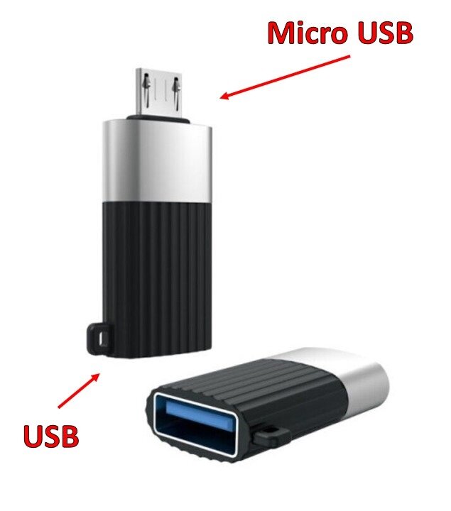 Купить переходник с Micro Usb папа на Usb мама в г Алматы Кабели